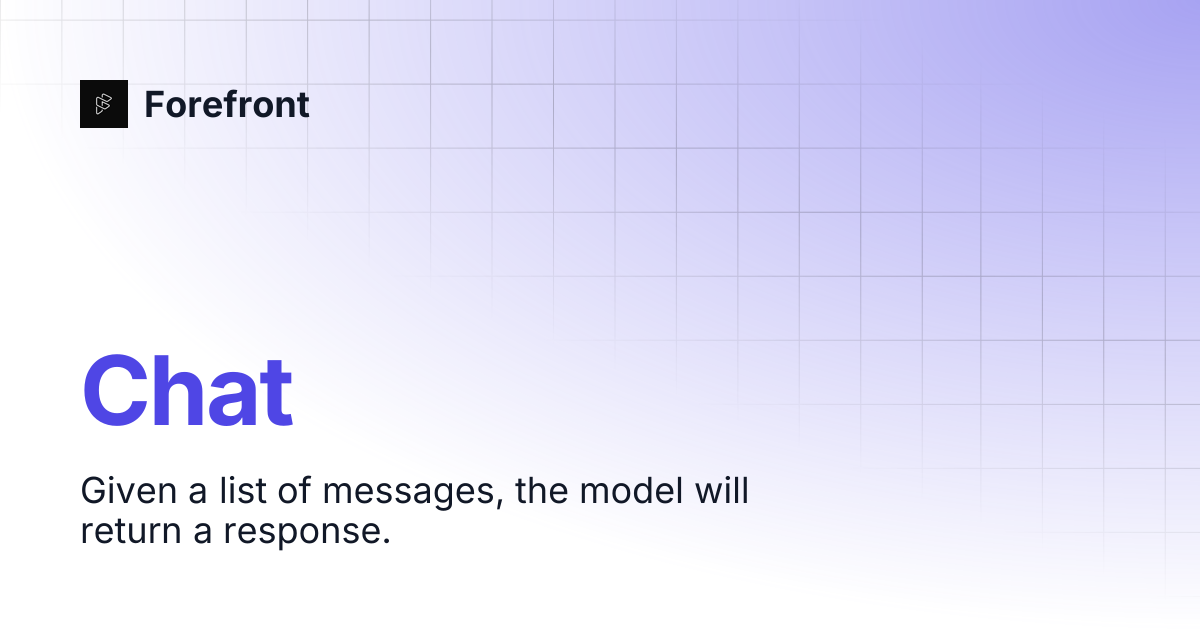 Chat | Forefront